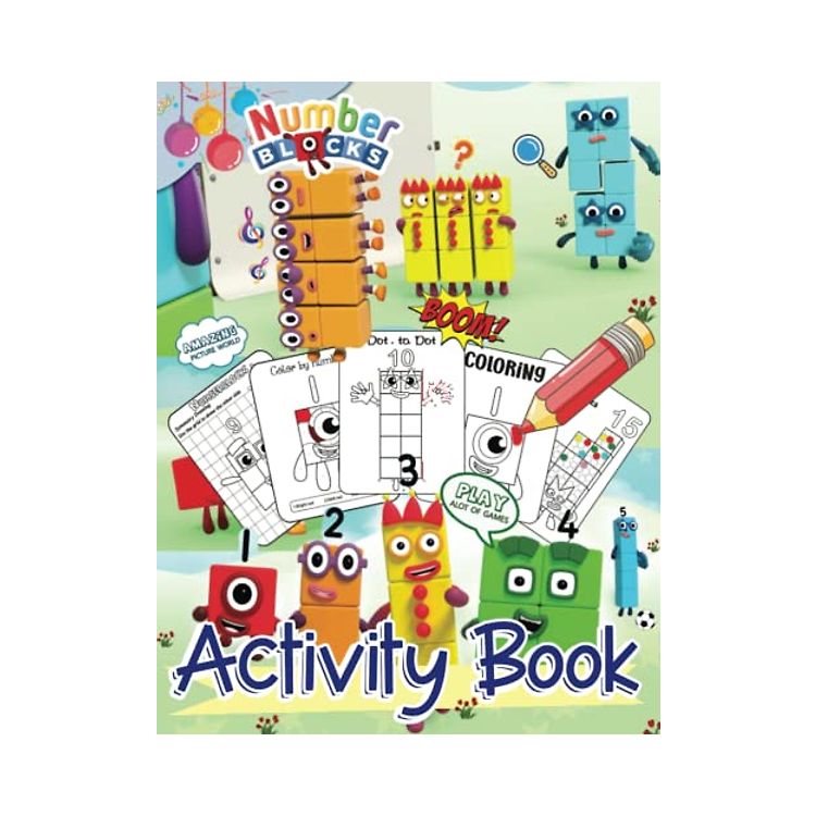 Number Blocks Activity-Coloring Book: Unofficial Version 2023 - Kids ...