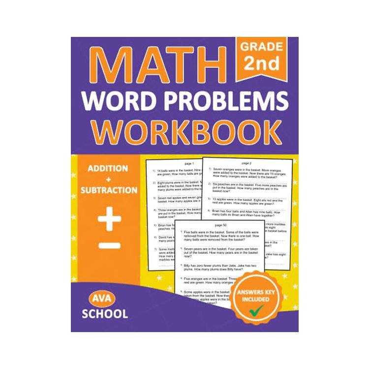 Math Word Problems Workbook For Grade 2 Addition And Subtraction With ...