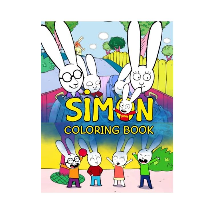 Simọn Coloring Book: Premium Illustration Pages to Color with One Sided ...