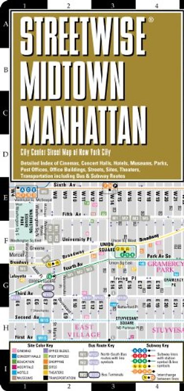 Streetwise Midtown Manhattan Map - Laminated City Street Map of Midtown ...