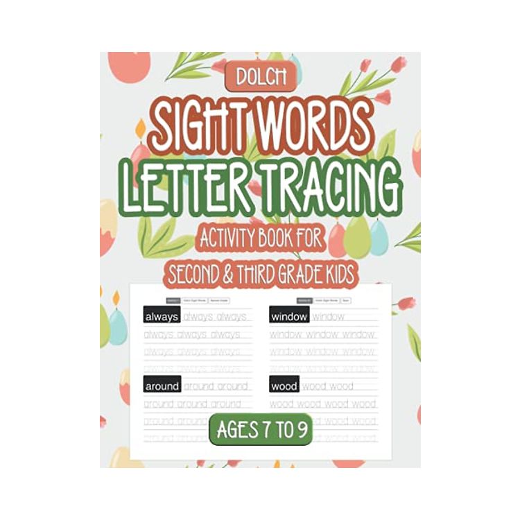 Dolch Sight Words | Letter Tracing Activity Workbook for Second & Third ...