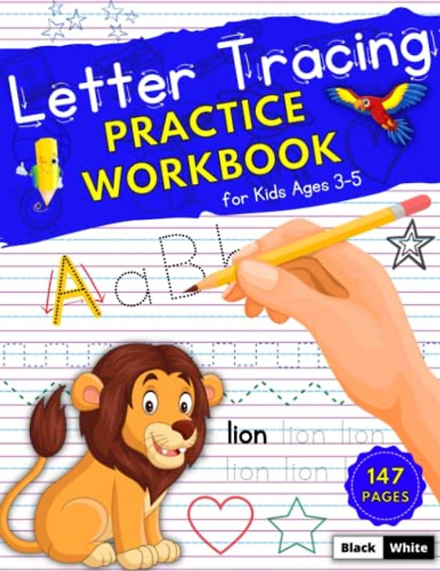 Letter Tracing Practice Workbook for Kids Ages 3-5: ABC Handwriting ...