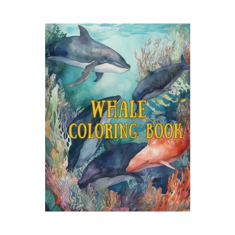 Whale Coloring Book: A Whale Activity Book | Ocean Animals, Dolphin ...