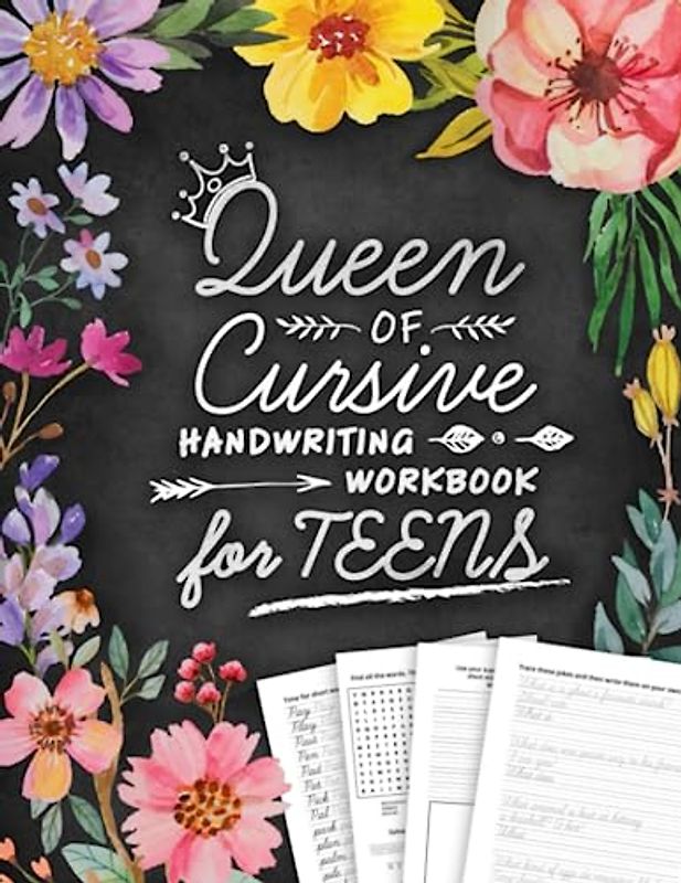Queen of Cursive Handwriting Workbook for Teens: Script Writing ...