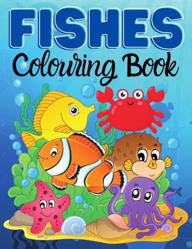 Fish Colouring Book For Kids And Adults: Sea Life Deep Ocean Colouring ...