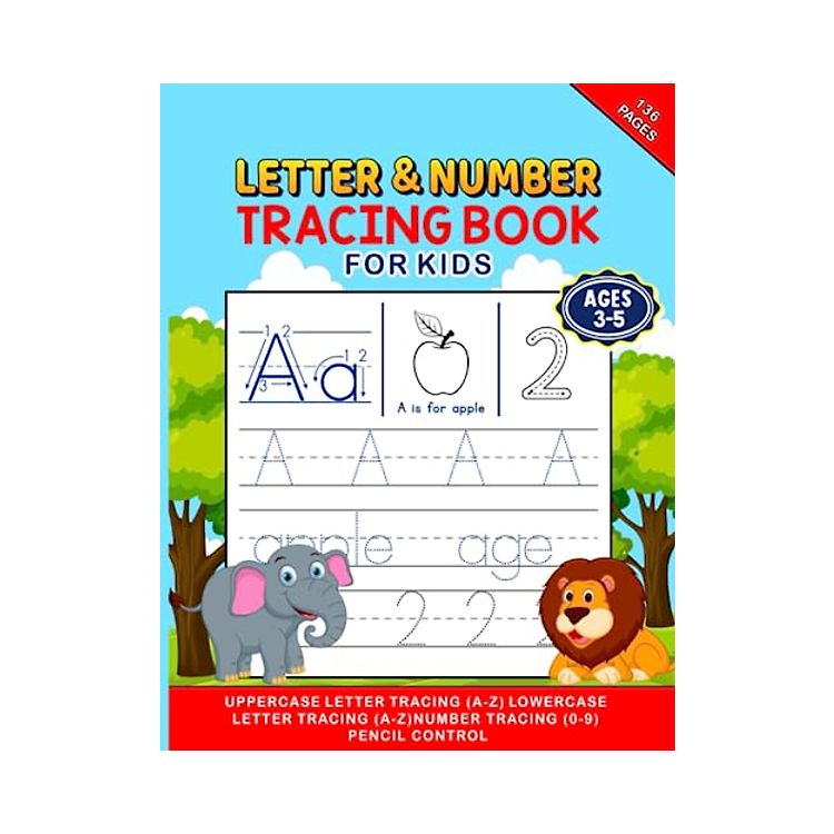 Letters And Numbers Tracing Book For Kids: A Fun Workbook to Learn the ...