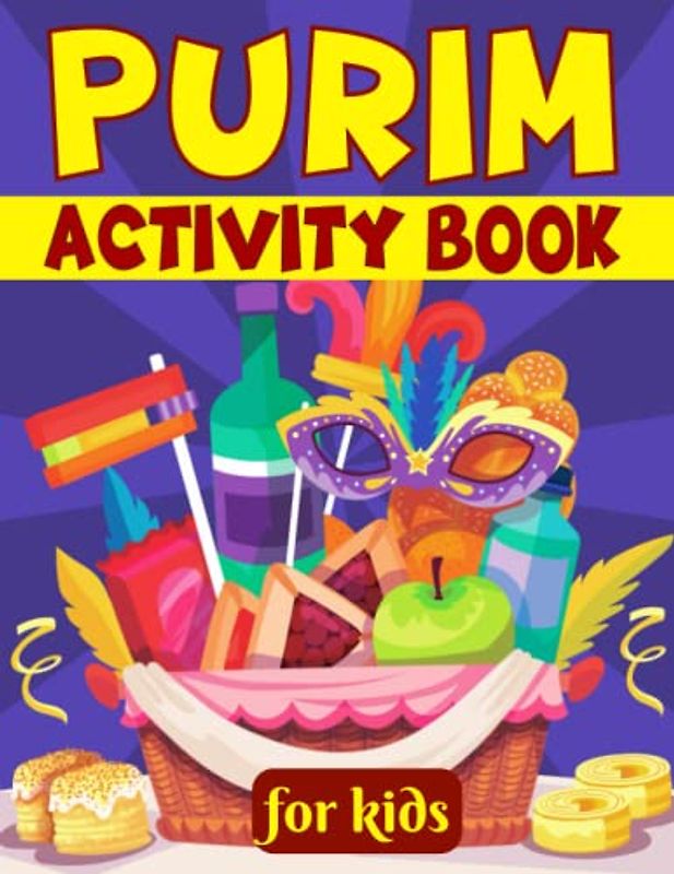 Purim Activity Book for Kids: Maze, Dot To Dot, Dot Marker, Word Search ...