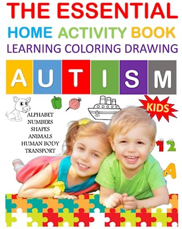 Autism Learning,Coloring And Drawing Home Activity Book For Kids: Funny ...
