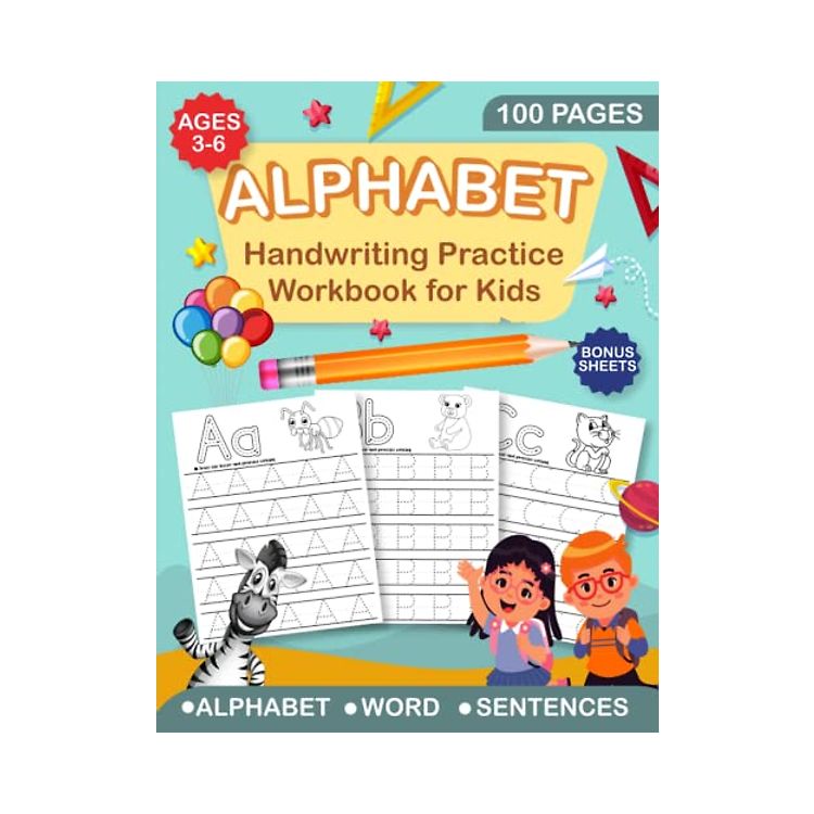 Alphabet Handwriting Practice Workbook for Kids Ages 3-6: My First ...