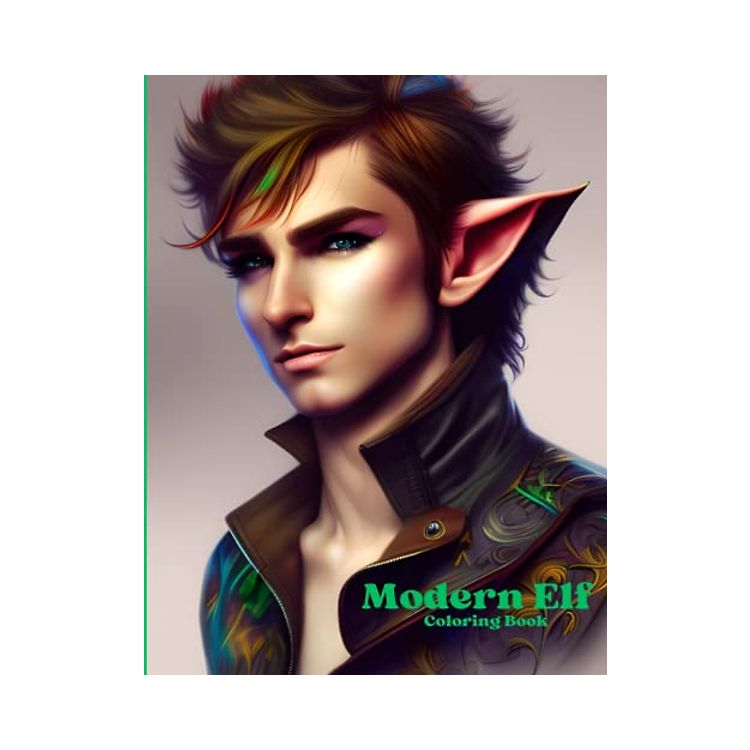 Modern Elf Coloring Book: 50 Life like Elf Men Portrait Coloring Pages ...