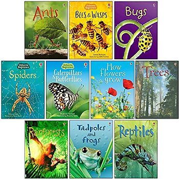Usborne Beginners Nature 10 Books Set (Ants, Bugs, Spiders, Tree ...