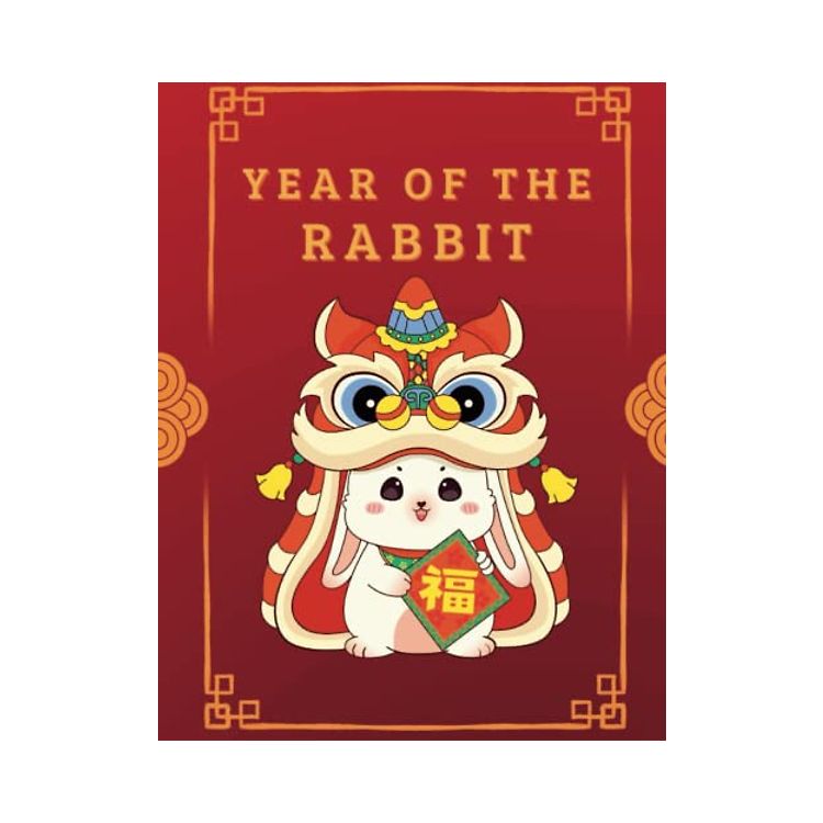 Year Of The Rabbit Coloring Book: Chinese New Year 2023 Coloring Book ...
