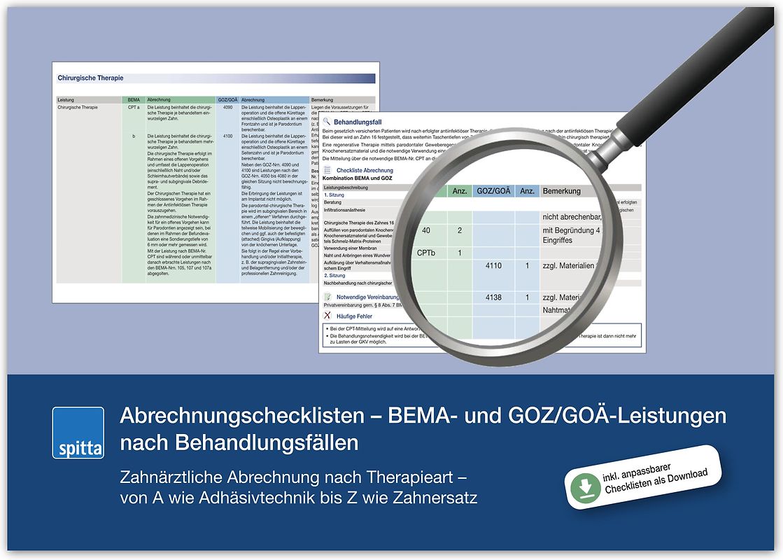 Abrechnungschecklisten – BEMA- und GOZ/GOÄ-Leistungen nach ...