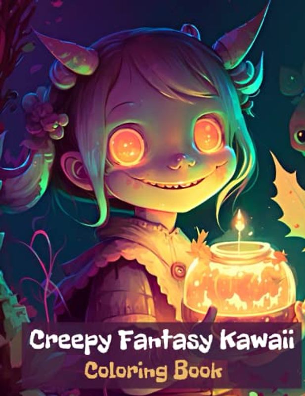 Creepy Fantasy Kawaii Coloring Book: Kawaii Nightmare Pastel Goth ...