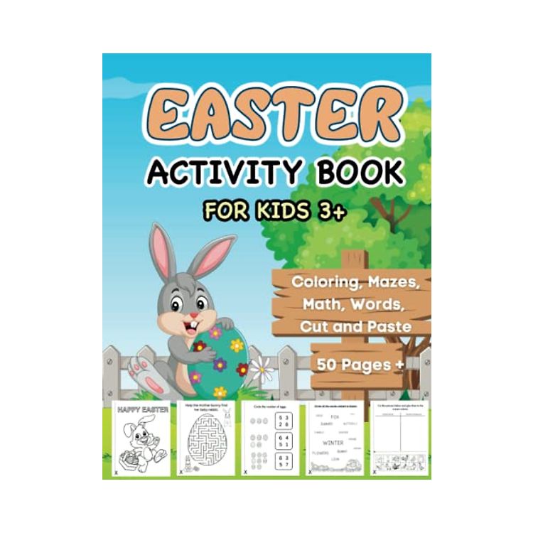 Easter Activity Workbook for Kids Easter Coloring Mazes Word Activities ...
