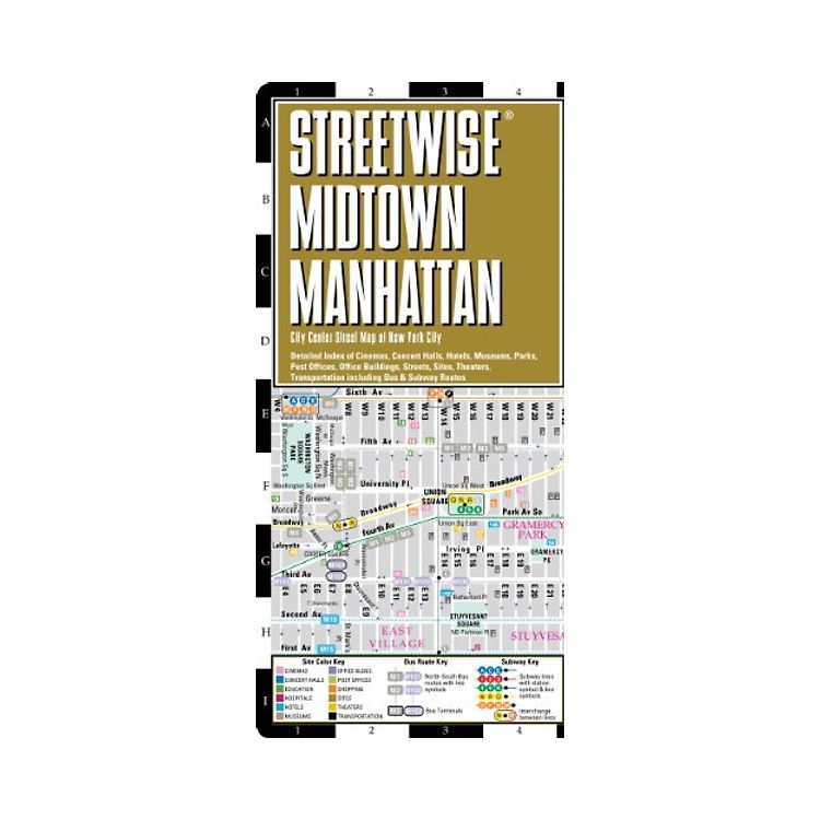 Streetwise Midtown Manhattan Map - Laminated City Street Map of Midtown ...