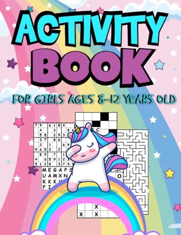 Activity Book For Girls Ages 8-12 Years Old: Challenging Fun Brain ...
