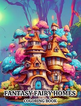 Fantasy Fairy Homes Coloring Book: Magical Fairy Home Coloring book ...