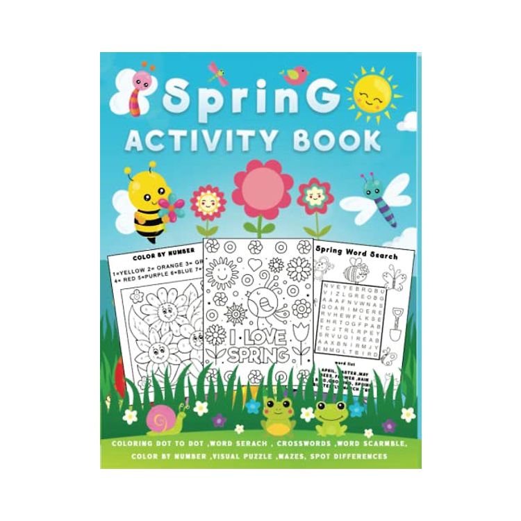 Spring Activity Book: A Fun seasonal Activity Book for Kids with ...