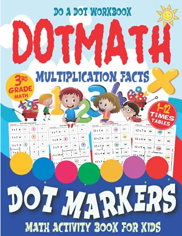 DOTMATH™ Multiplication Workbook Grade 3: Dot Markers Activity Book ...