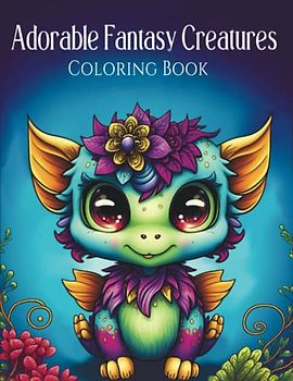 Adorable Fantasy Creatures: Coloring Book for Adult and Teen's with ...