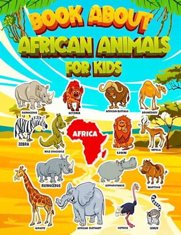 Book About African Animals For Kids: Cute Safari Animals Coloring Pages ...
