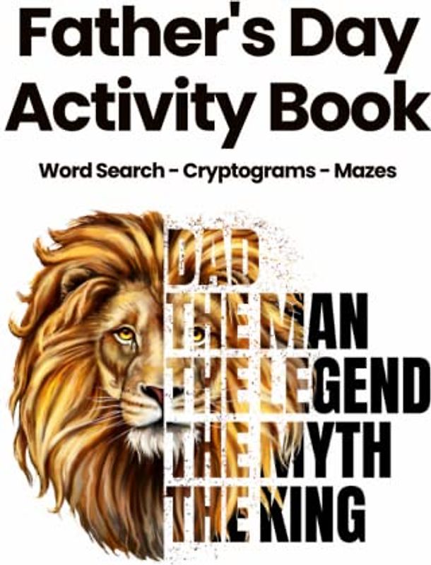 Father's Day Activity Book, Father's Day Gift, Sudoku, Word Search ...