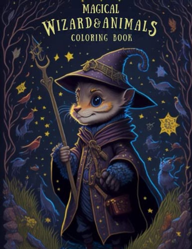 Magical Wizard&Animals Coloring Book: Step into a World of Magic and ...