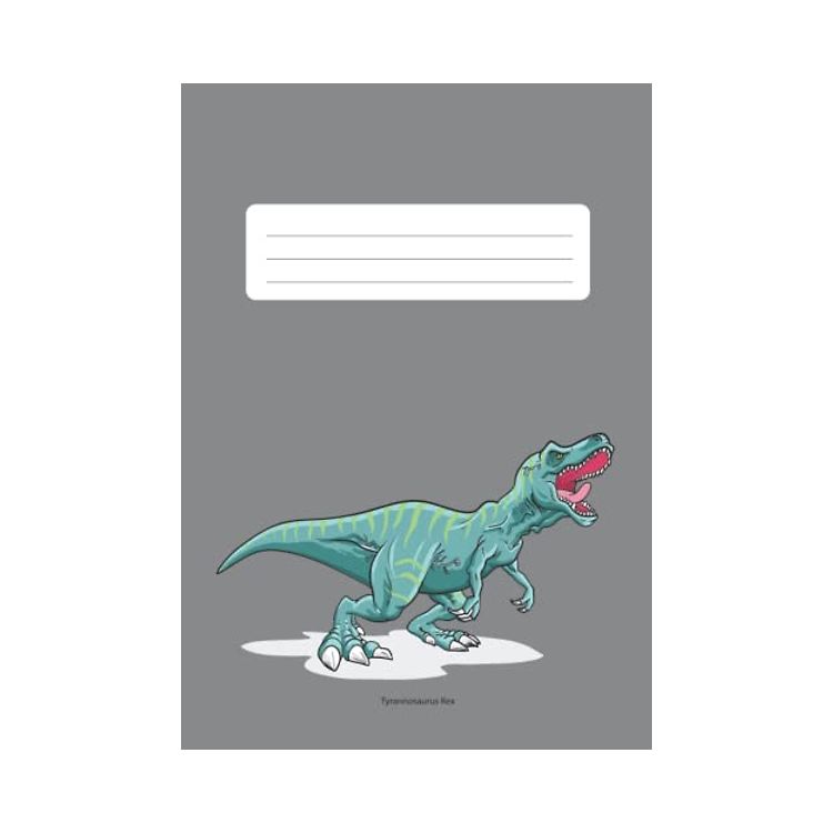 Schulheft DIN A4 Lineatur 25A Tyrannosaurus Rex / T-Rex Dinosaurier ...