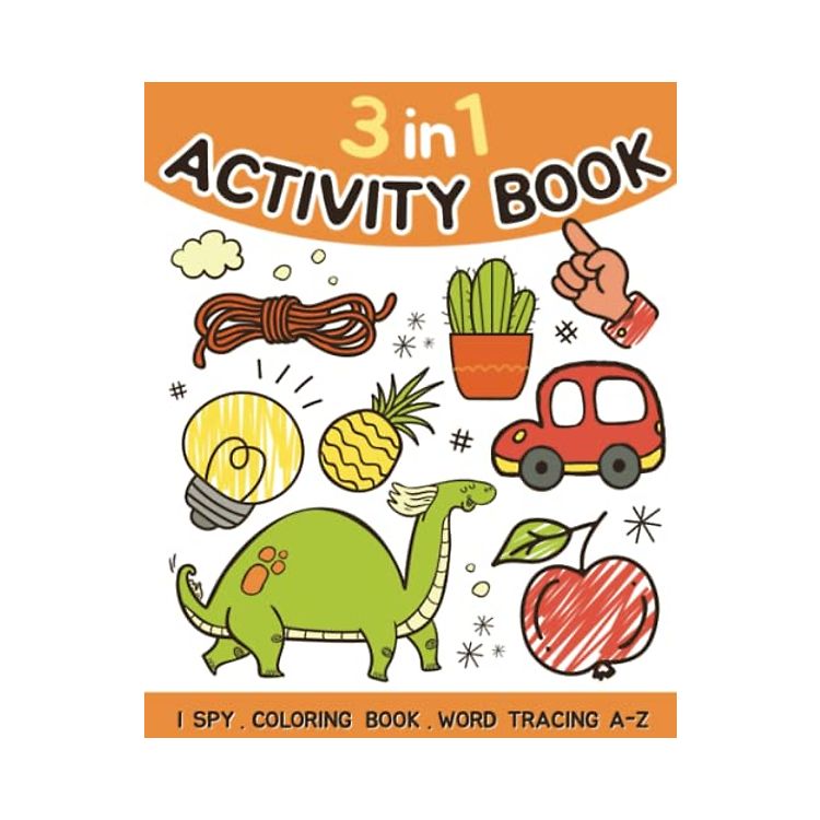 3-1 Activity Books - I Spy | Coloring Book | Word Tracing A-Z: Fun ...