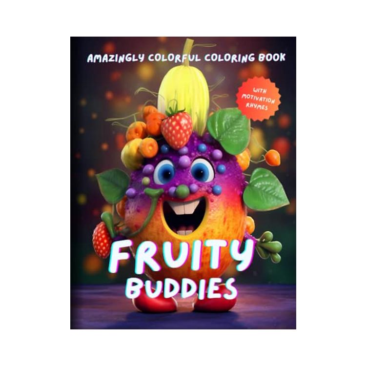 Fruity Buddies amazingly colorful Coloring Book with motivation rhymes ...