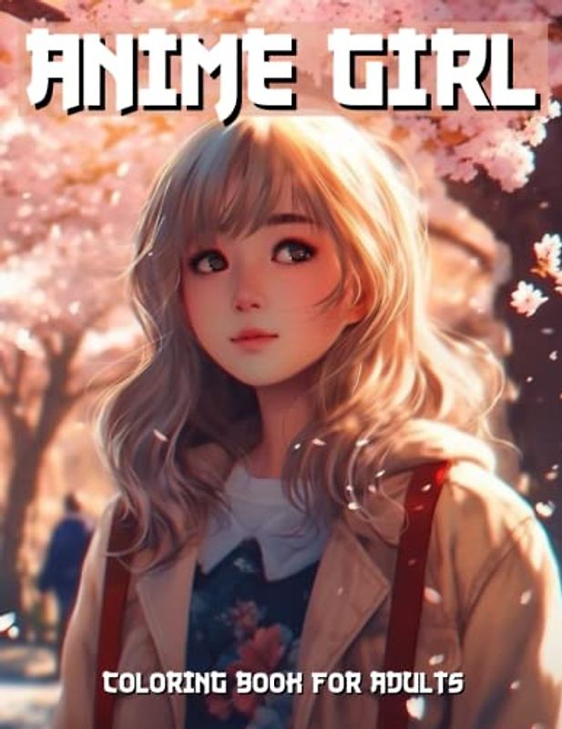 Anime Girl Coloring Book for Adults: Adorable Illustrations Cute ...