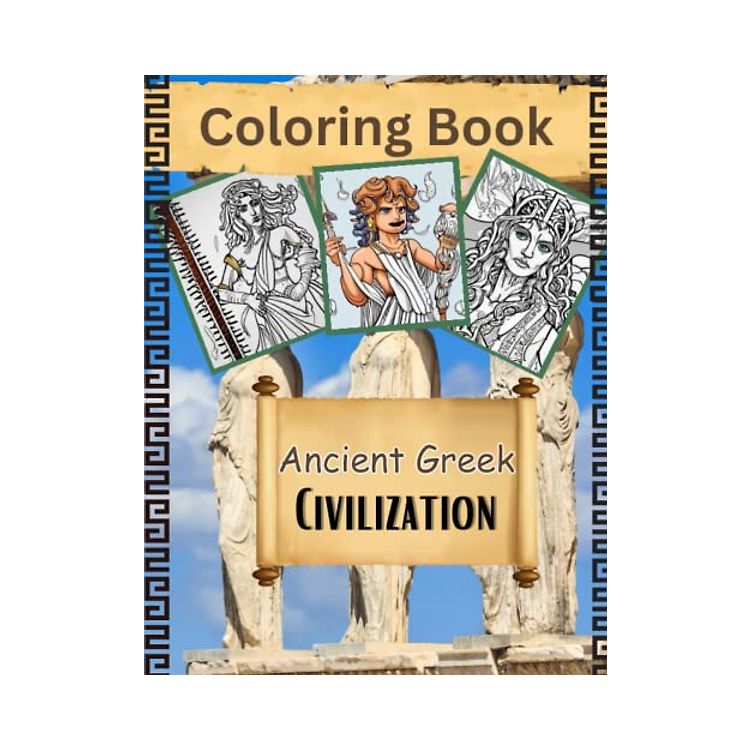Ancient Greek civilization coloring book, the magic of Greek mythology ...