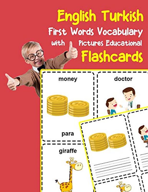 English Turkish First Words Vocabulary with Pictures Educational ...