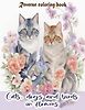 Reverse Coloring Book - Cats, Dogs and Birds in Flowers: 30 Watercolors ...