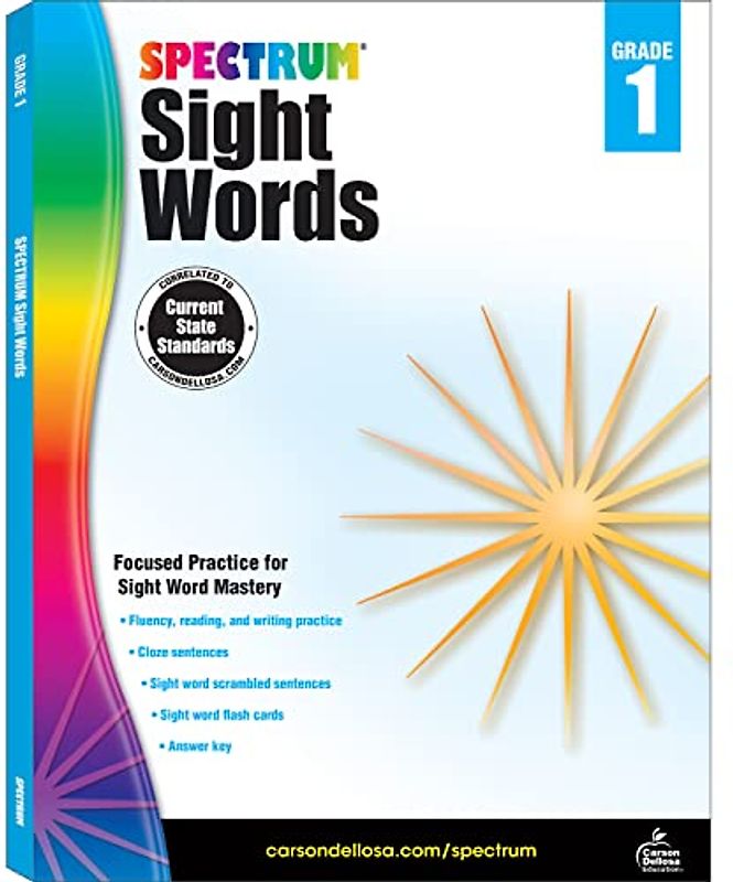 Spectrum Grade 1 Sight Words Workbook, 1st Grade Reading and Writing ...